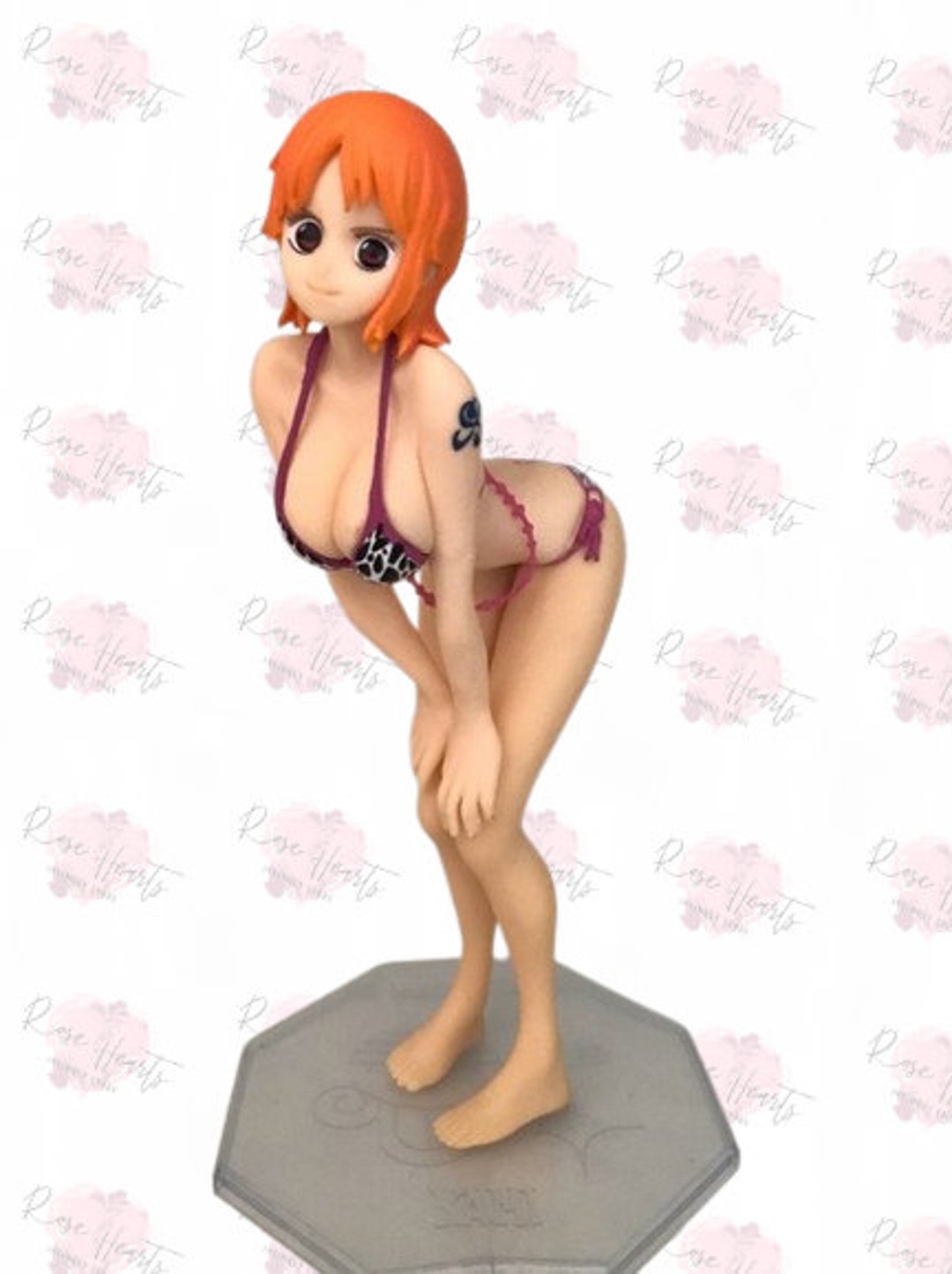 Mature One Piece Nami Pink Bikini Figure Figurine Big Sexy Boobs Boobies Panties Butt Booty Ass