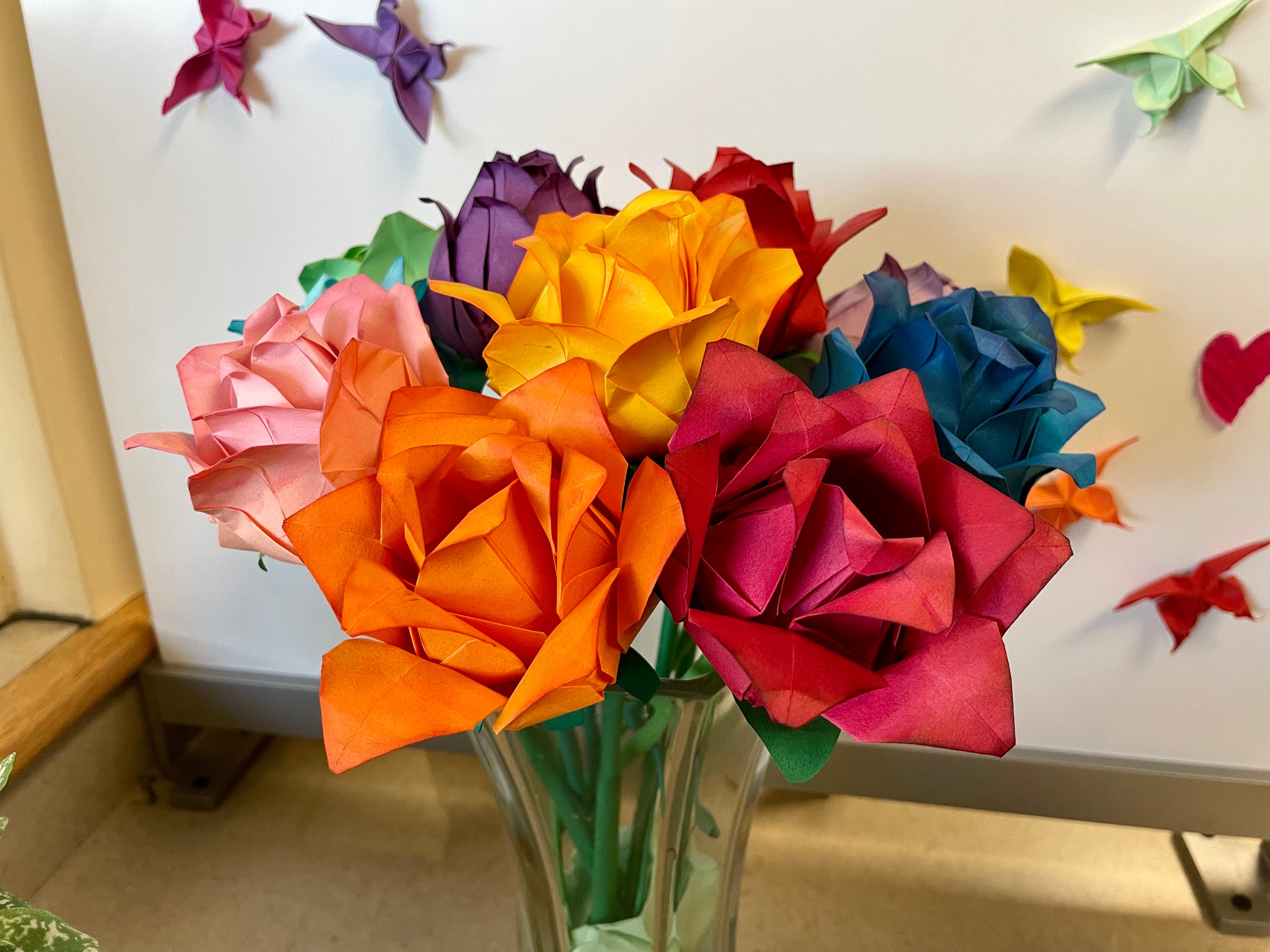 Origami Roses, Rose Bouquet, Paper Flowers - Etsy
