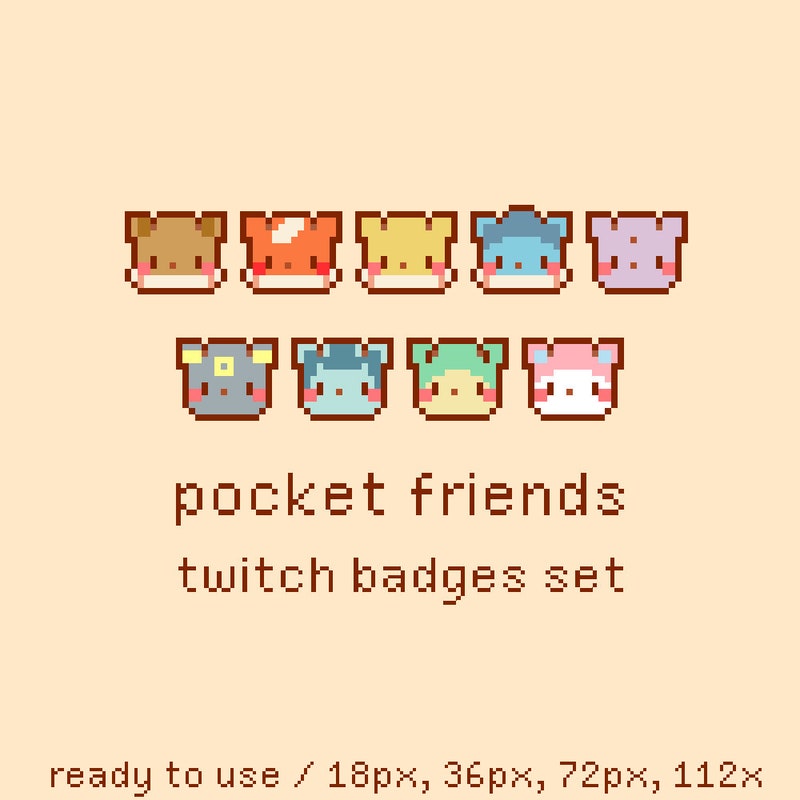 18x18 Pixel Badge - Etsy