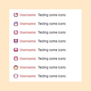 Kawaii Friends Pixel Twitch Sub Bit Badges, Twitch Stream Emotes, Cute ...