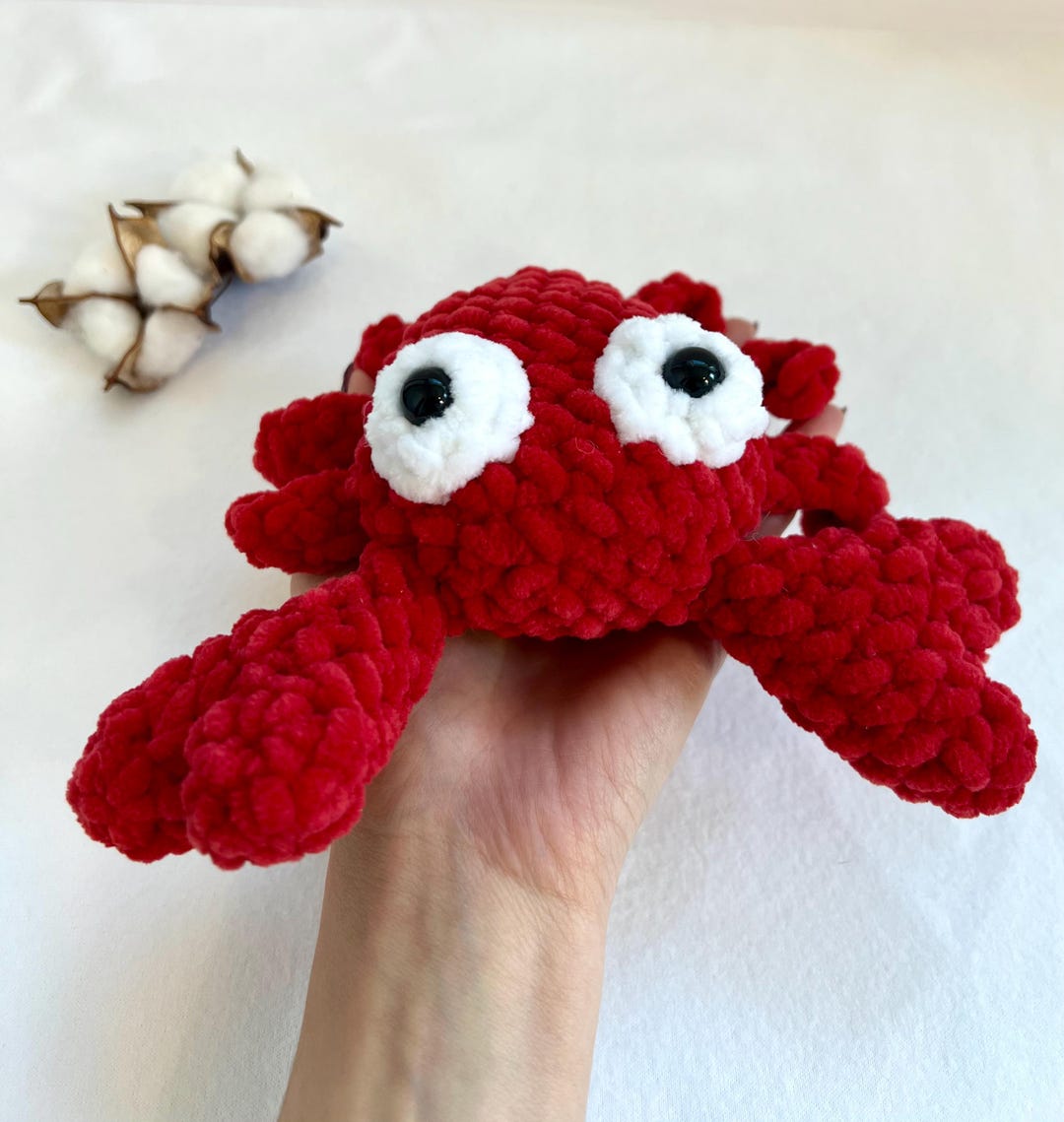 Crochet Crab Plush, Amigurumi Crab, Handmade Crab Toy, Cute Crab Gift ...