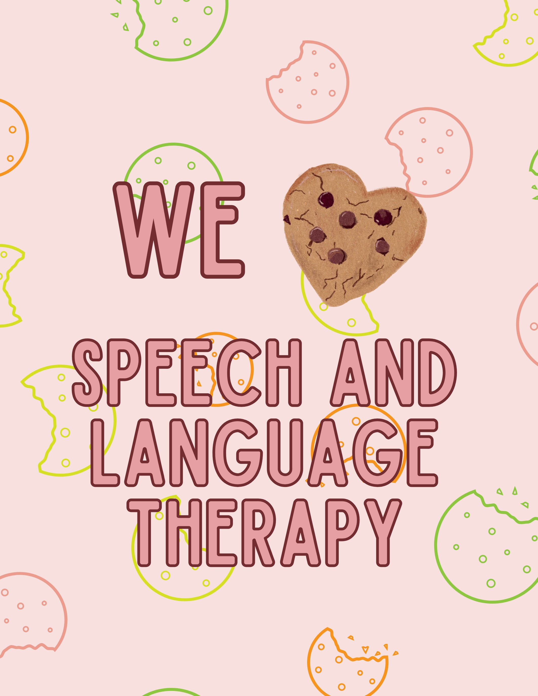 Speech-language Pathology Wall Art, Sweets Themed, SLP Prints, Speech ...