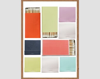 Blank Matchbook Print | 9 Neutral Color Matchbooks | Digital Print to ...