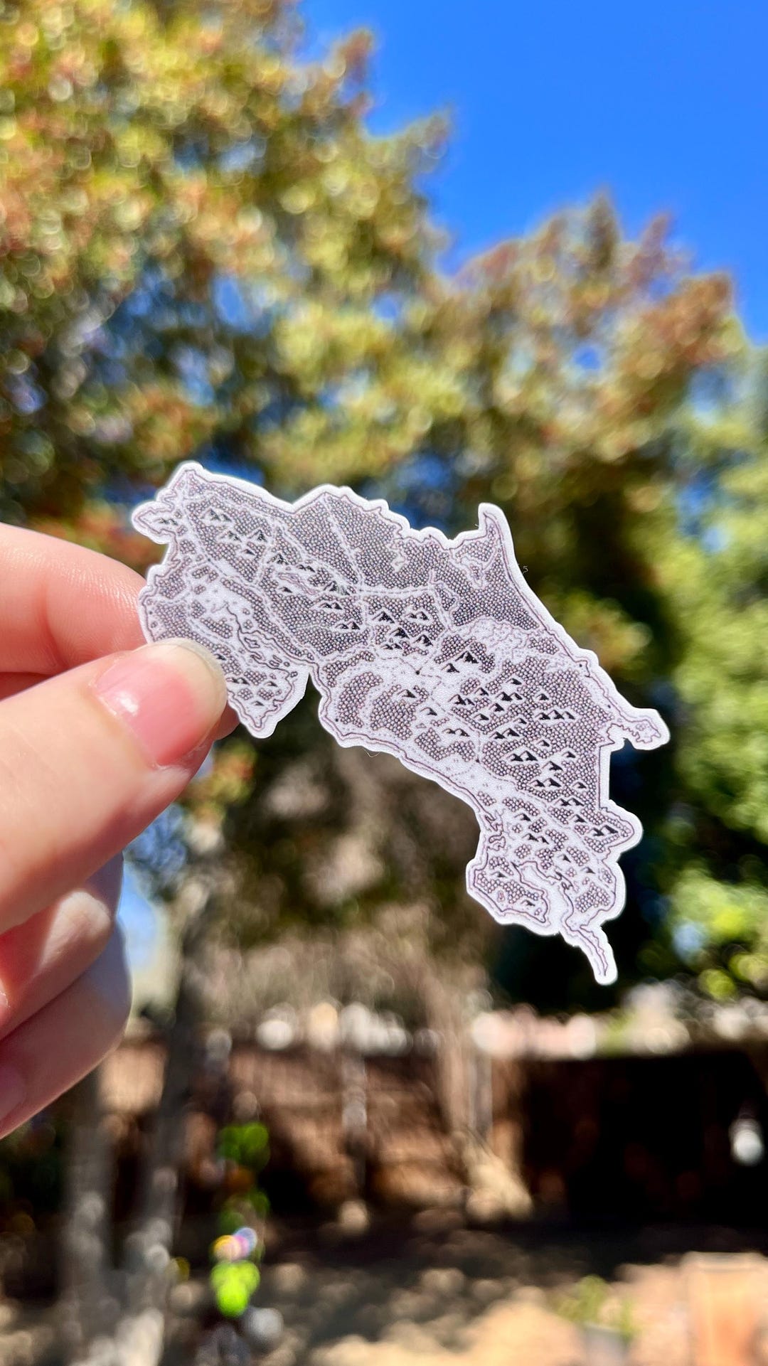 Costa Rica Sticker Costa Rica Map Sticker - Etsy