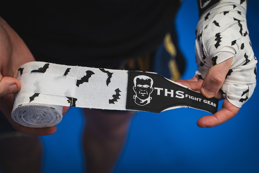 THS Fight Gear Hand Wraps: Mexican Stretch Boxing Bandages - White Bats ...