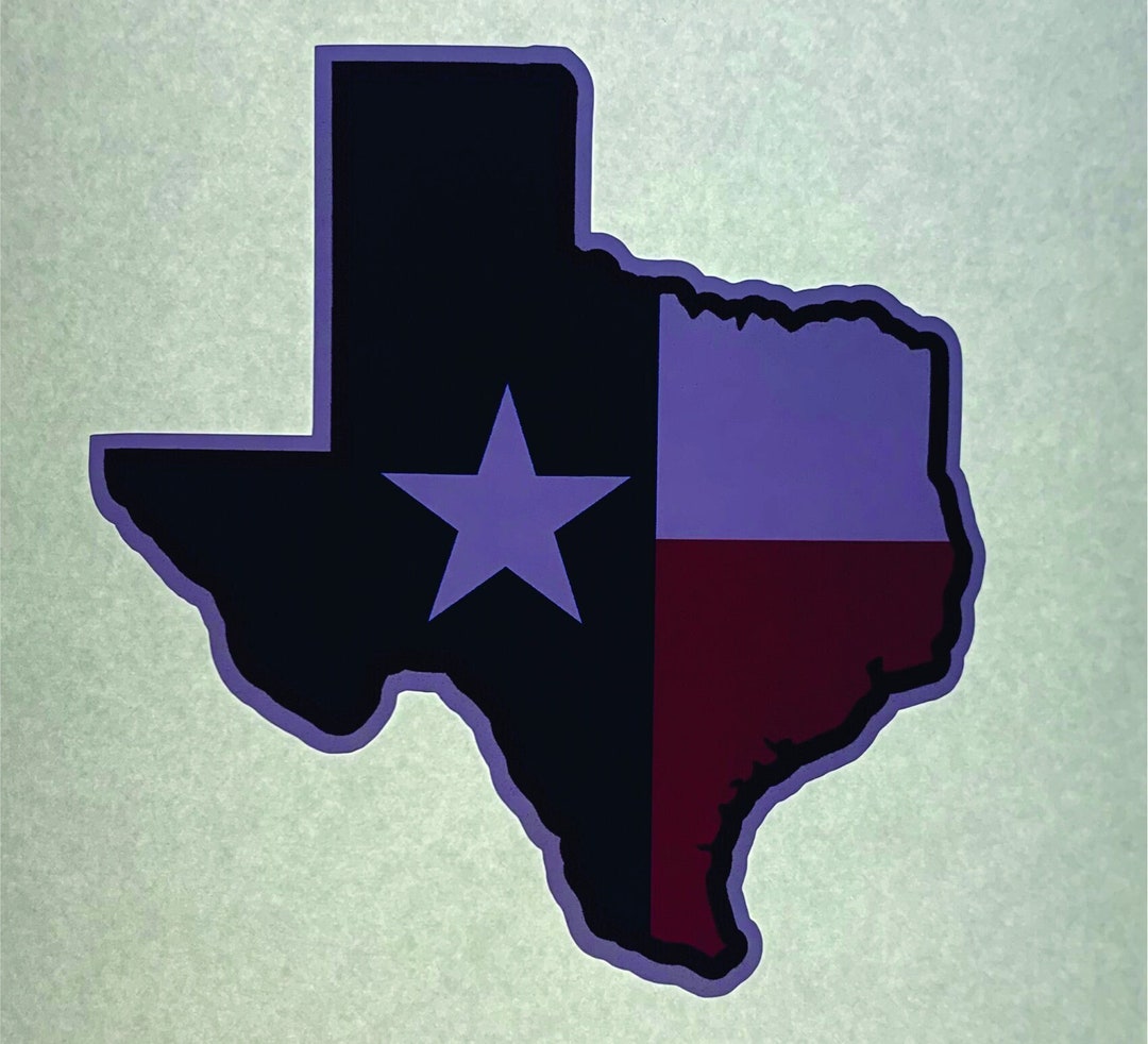 Texas State With Texas Flag Vinyl Decal 3in Car, Laptop, Bumper Cut ...