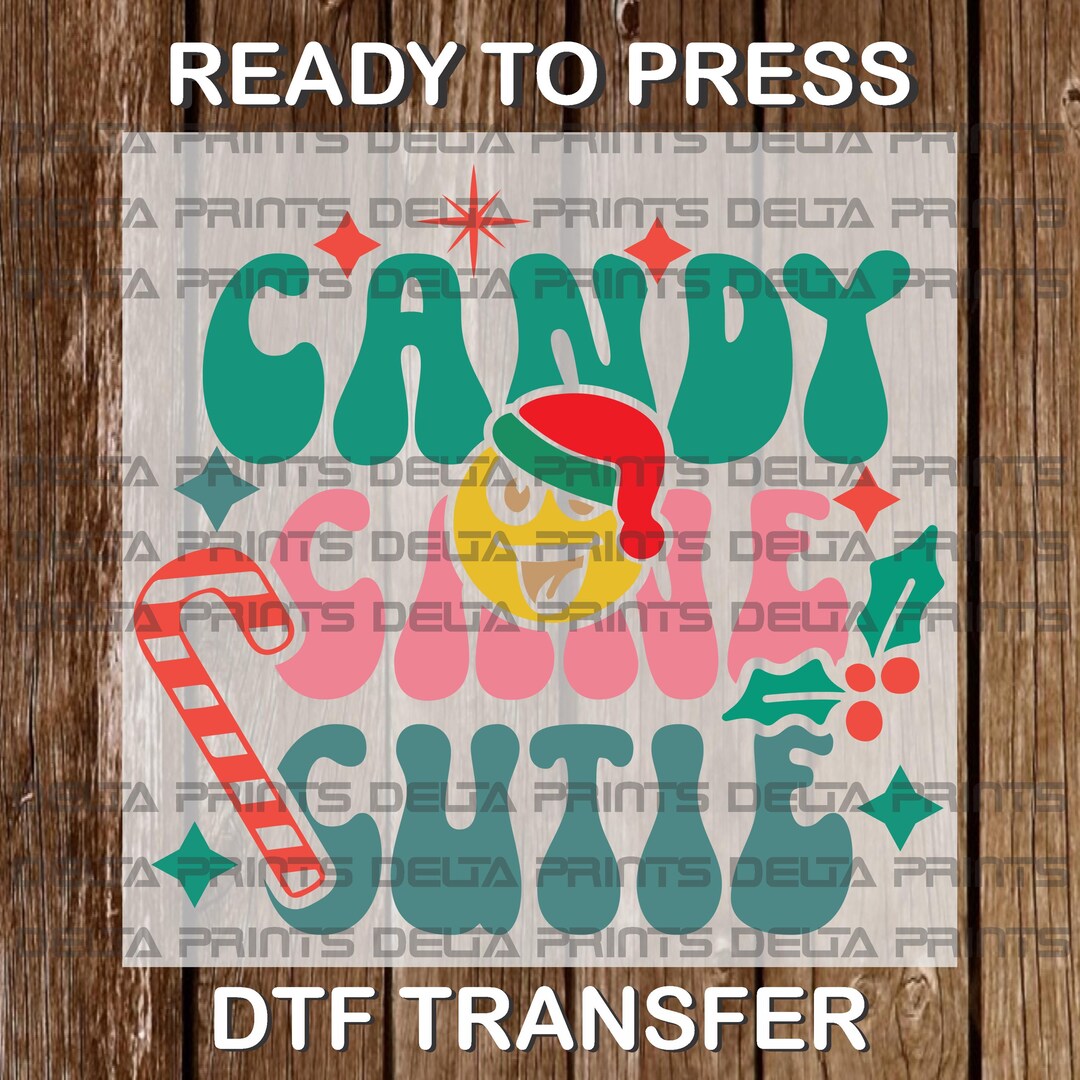 Candy Cane Cutie 2 DTF Transfer. Ready to Press, Iron on Transfer ...