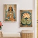 Egyptian Woman Smelling the Lotus Flower Print Set 2, Wall Art Poster ...