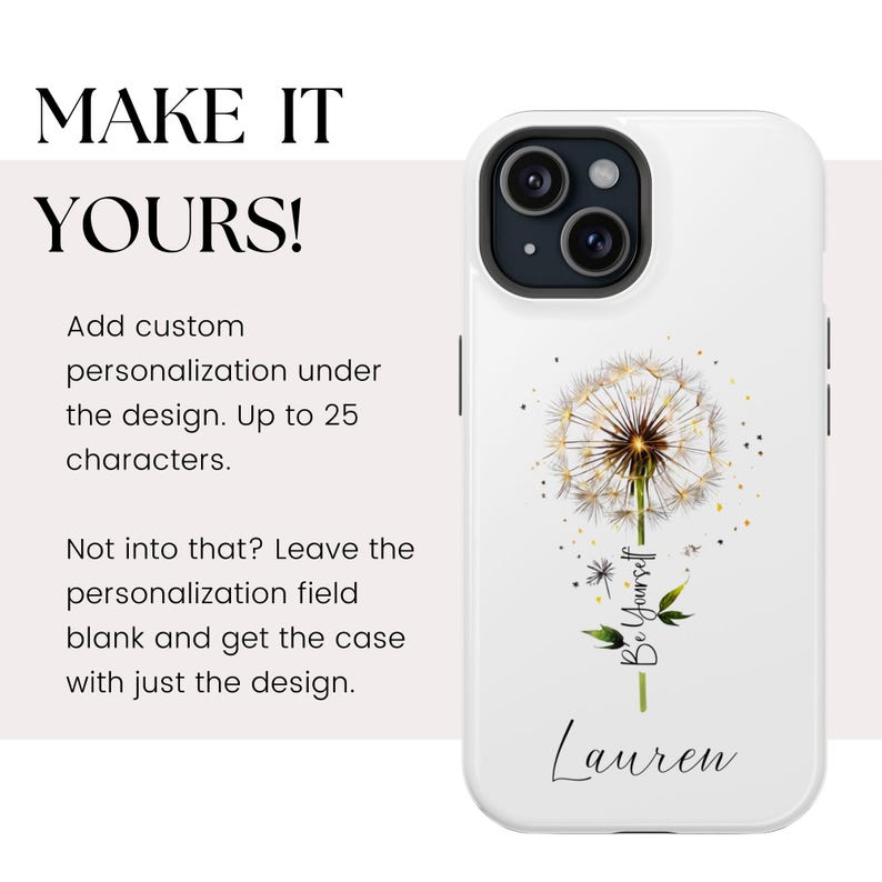 Positive Affirmation Cell Phone Case, Be Yourself Personalized Phone ...