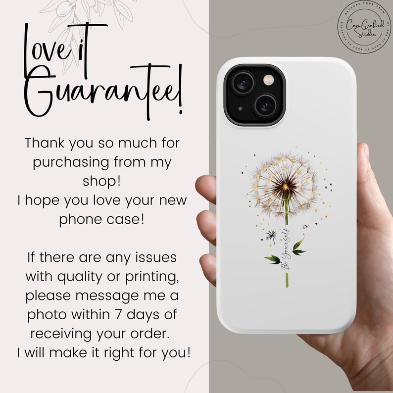 Positive Affirmation Cell Phone Case, Be Yourself Personalized Phone ...