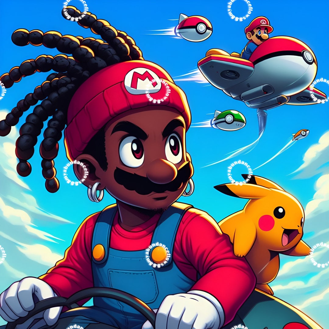 Super Mario With Locs - Etsy