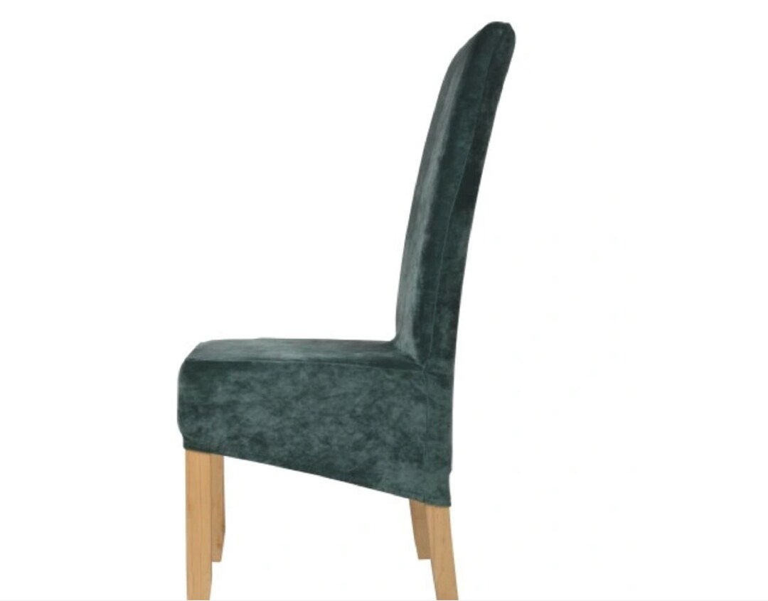 GREEN Velvet Cover for Oblique Chair / Stretch Chair Cover / GREEN ...