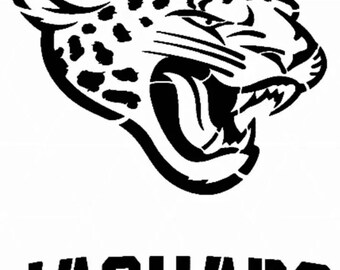 Jaguars Mascot Stencil REUSABLE, DURABLE, WASHABLE Craft Stencil Use ...