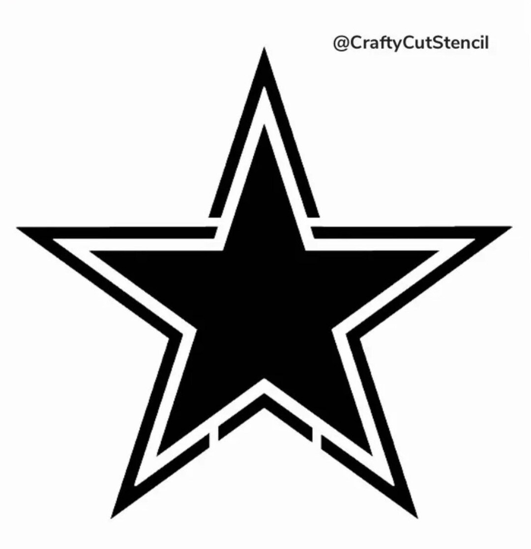 Texas Football Dallas Star Stencil Durable & Reusable 7x4 Inch Free ...