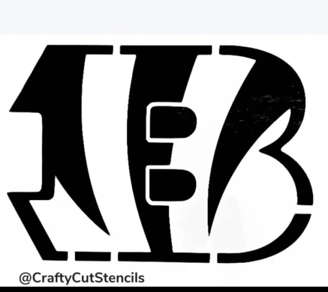 Bengals Football 2 Stencil Plastic Durable & Reusable 7x4 Inch Free ...