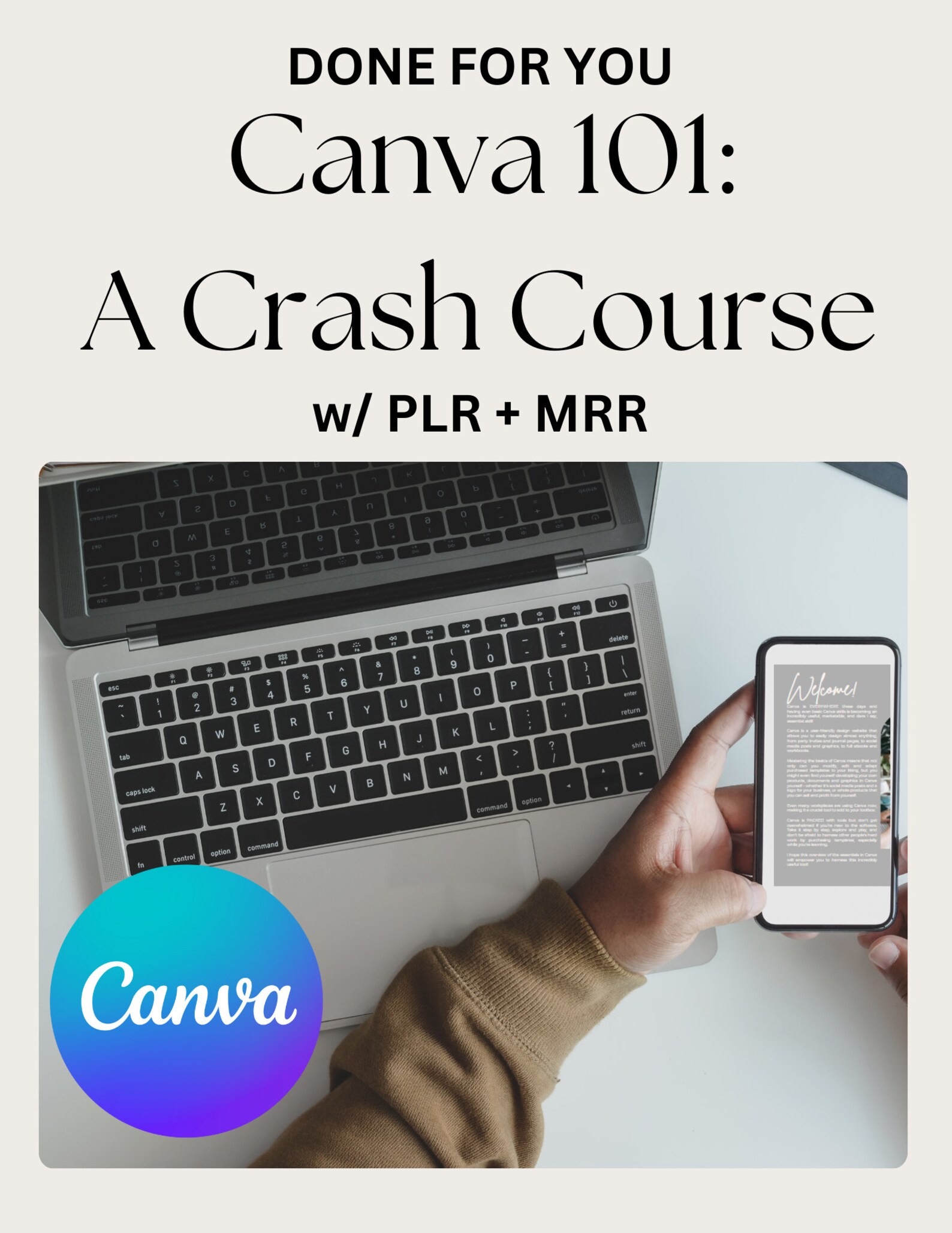 Canva Crash Course + Master Resell Rights MRR and Private Label Rights ...