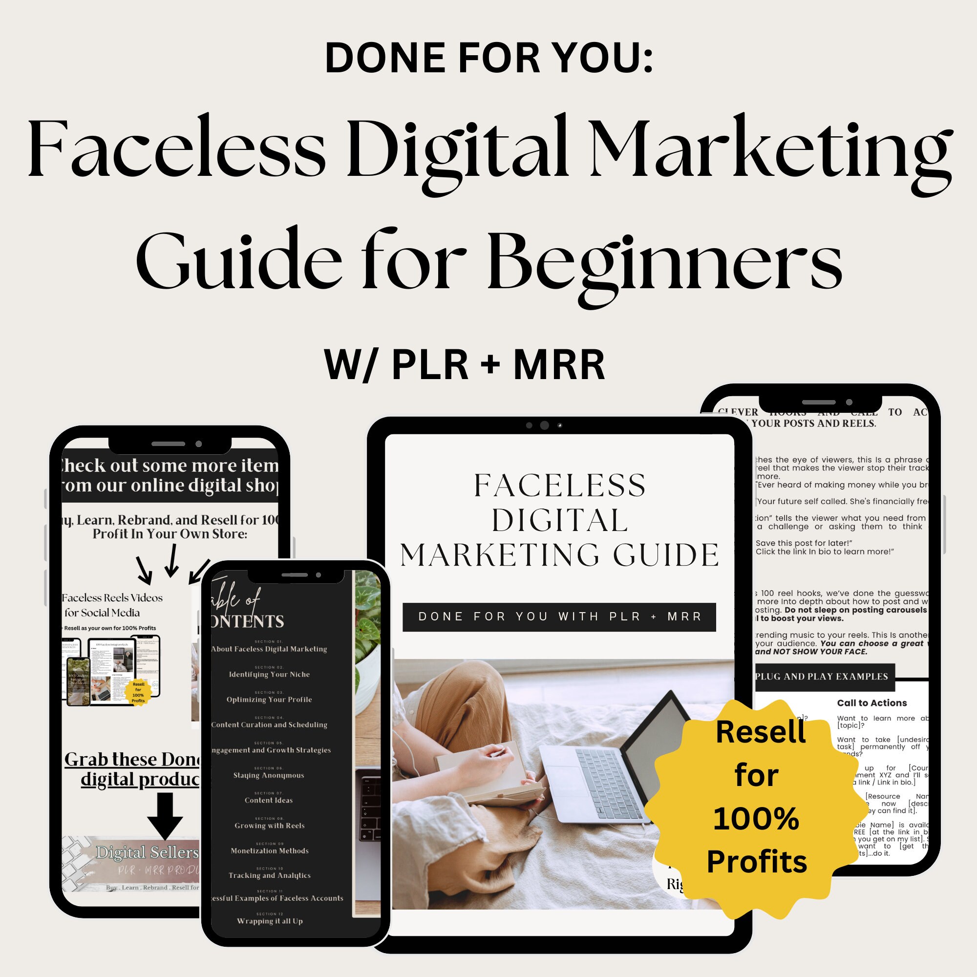 Faceless Digital Marketing Guide How to Sell Online W/ a Faceless ...