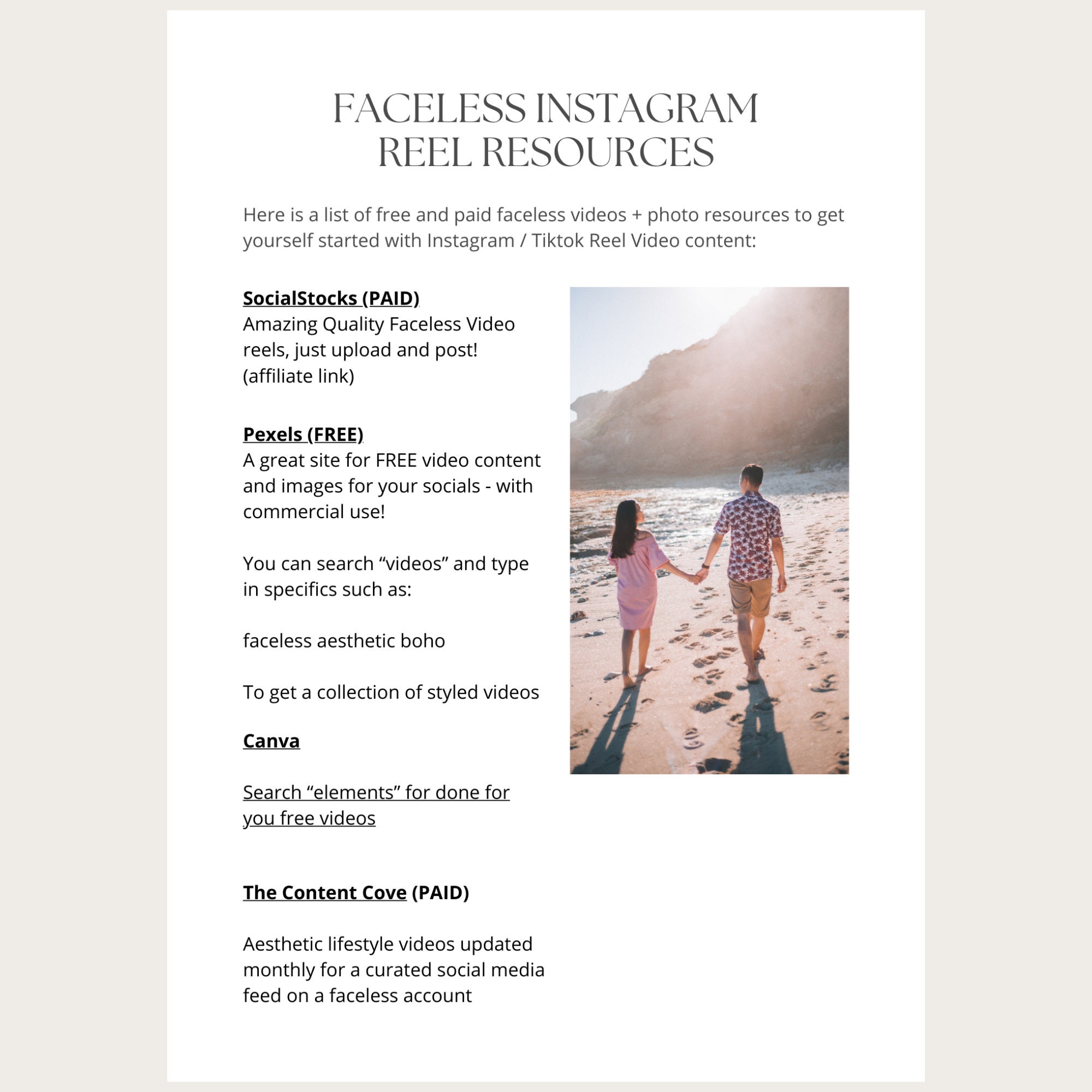 100 Faceless Reel Videos With MRR, Aesthetic Instagram Tik Tok Videos ...