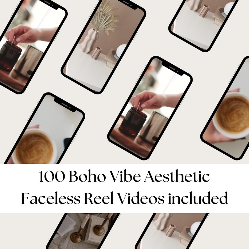 100 Faceless Reel Videos With MRR, Aesthetic Instagram Tik Tok Videos ...