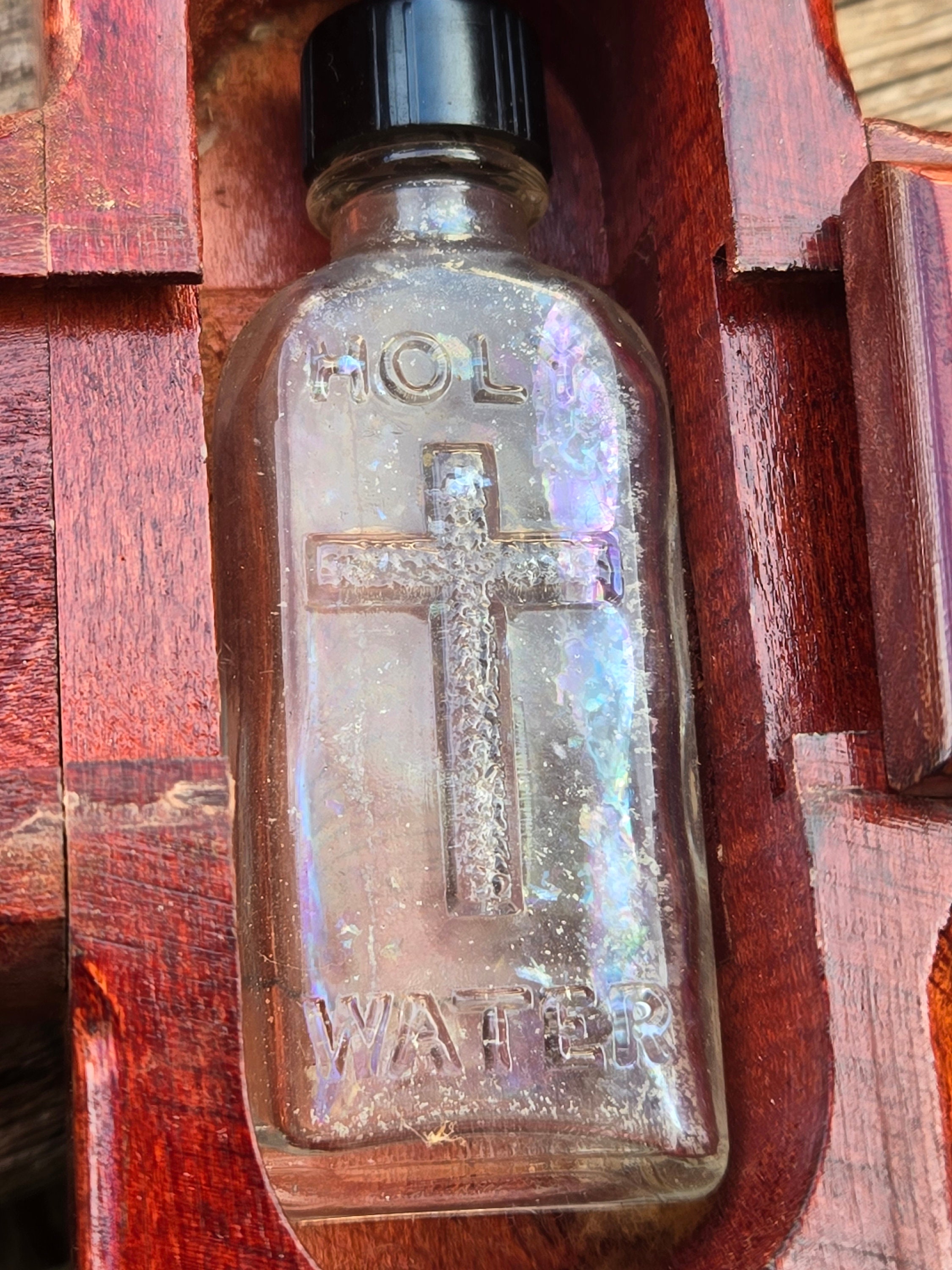 Gorgeous INRI Catholic Crucifix Cross Mahogany Wood Sick Call Last ...