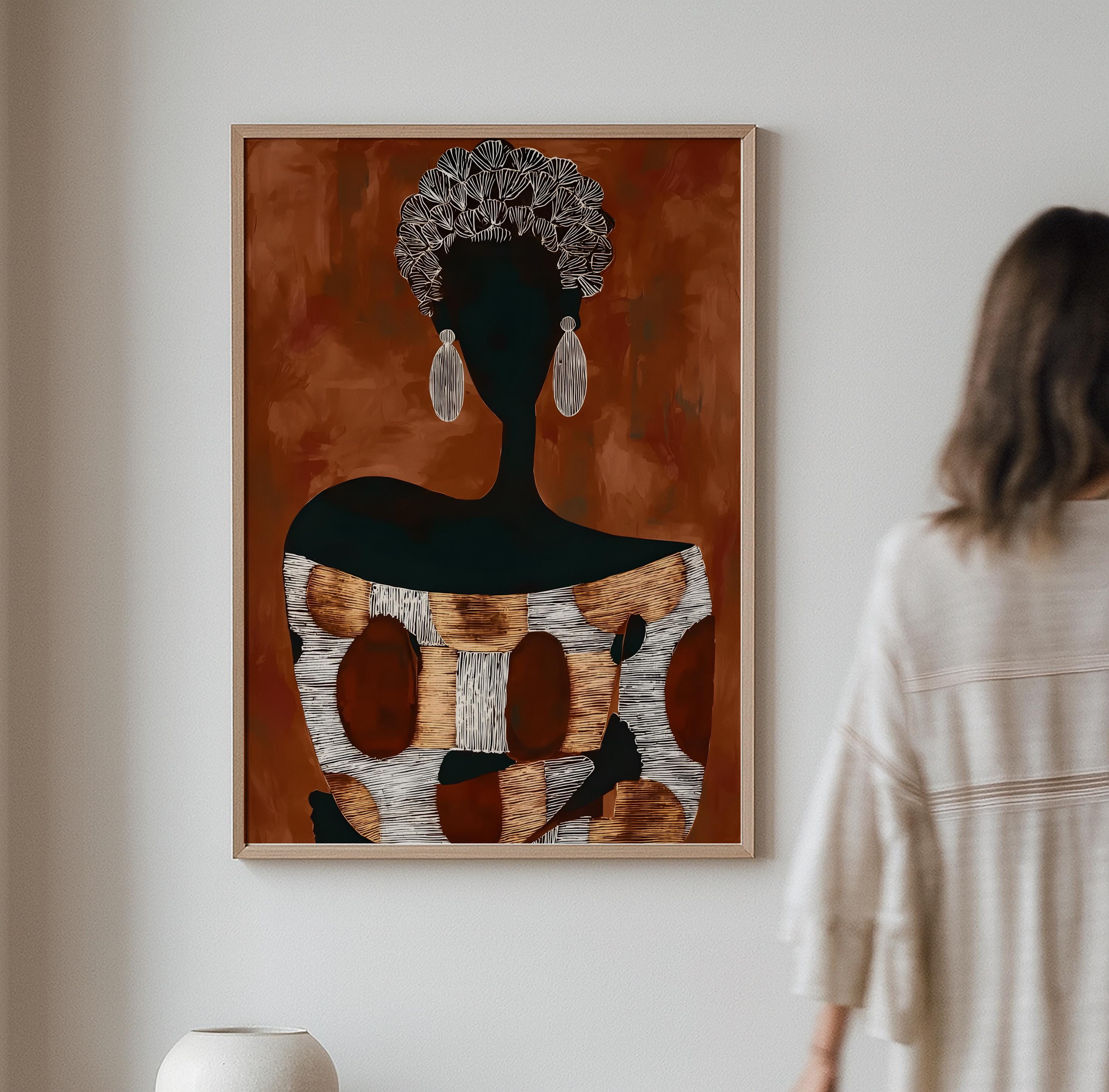 Black Woman Wall Art, African American Art Print, Afrocentric Home ...