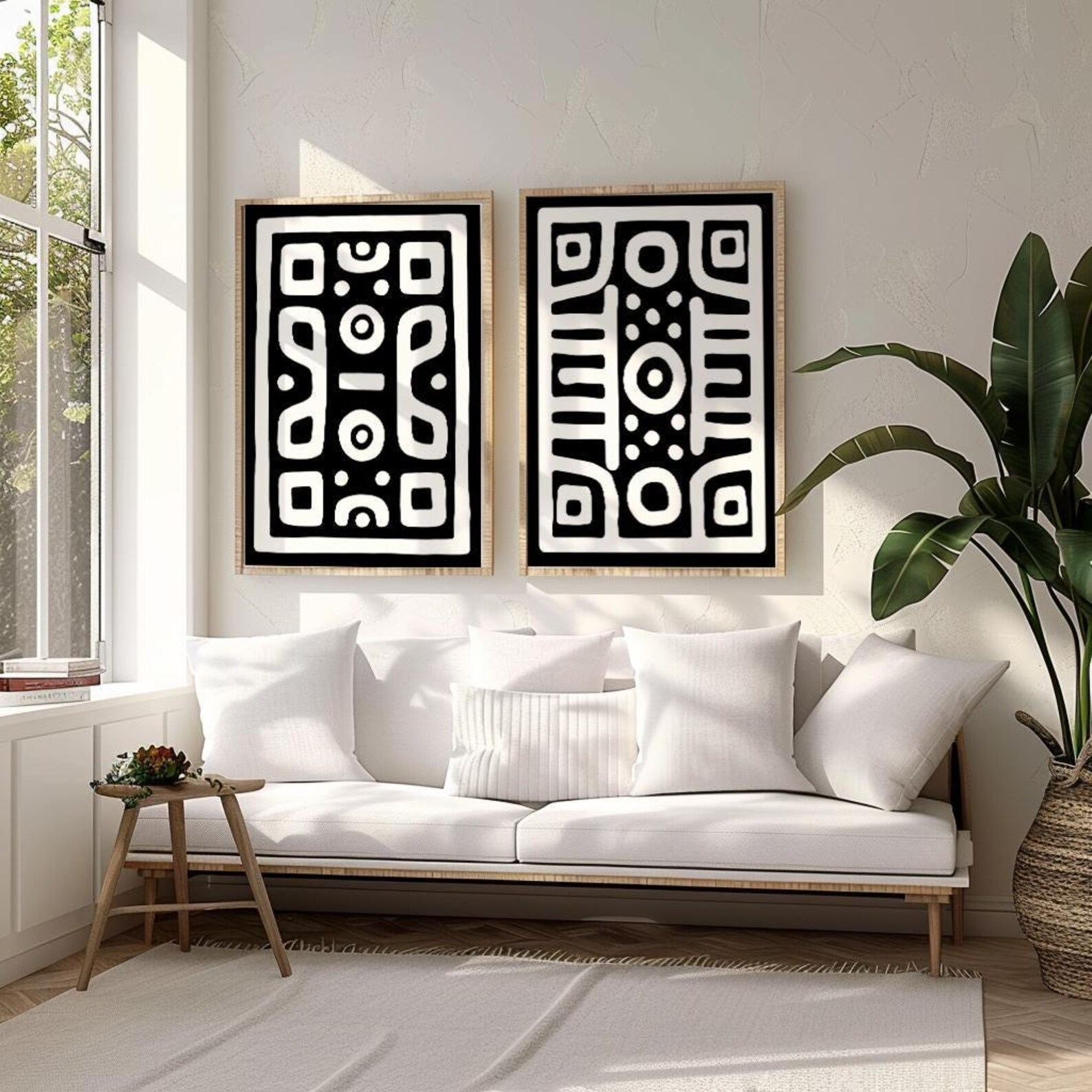 Tribal African Art Pattern Wall Art Afrocentric Prints Contemporary ...