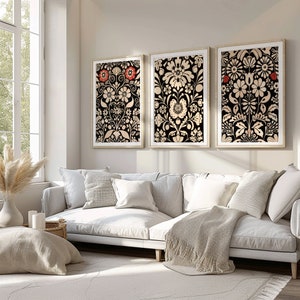 Scandinavian Art Norwegian Folk Art Flora Nordic Art Gallery Living ...