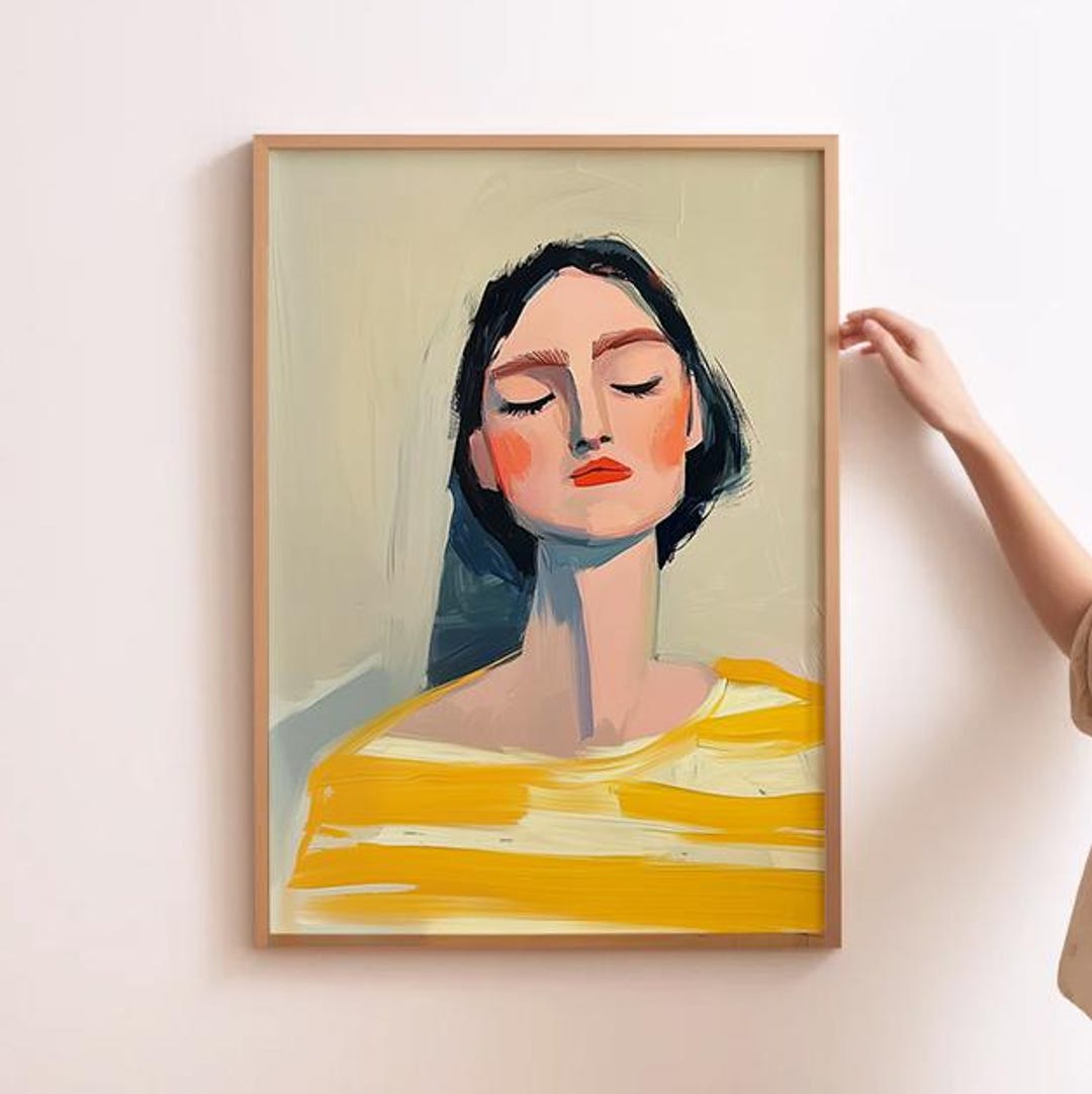Abstract People Print People Wall Art Contemporary Minimalist Painting ...