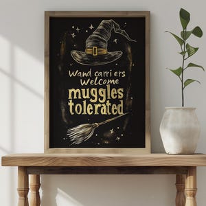 Wizard Wall Art Harry Wand Art Magic Kids Room Sign Wizard World Decor ...