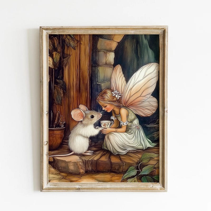Vintage Fairy Print - Etsy