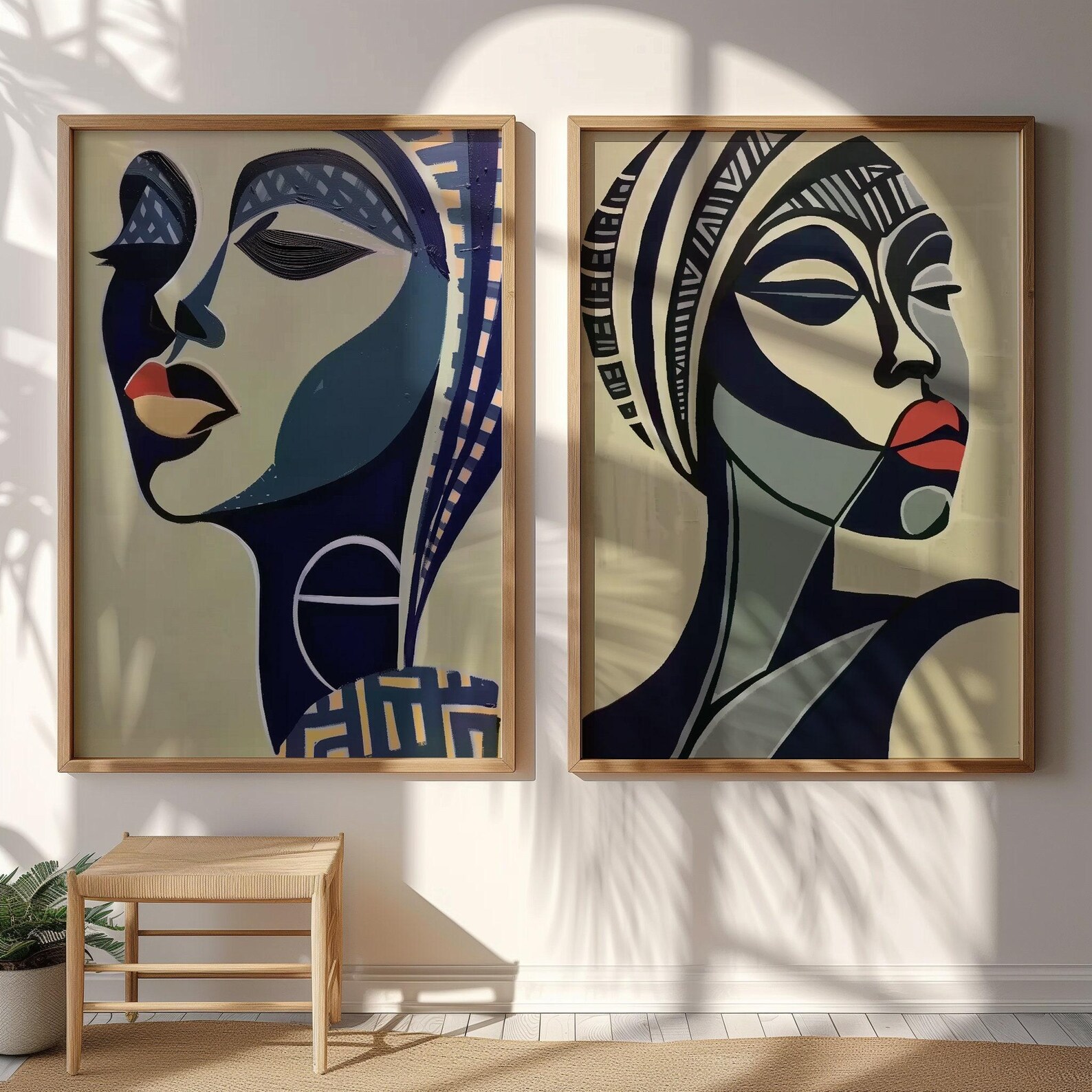 African Art Prints Women's Face Art Print African Painting, African ...