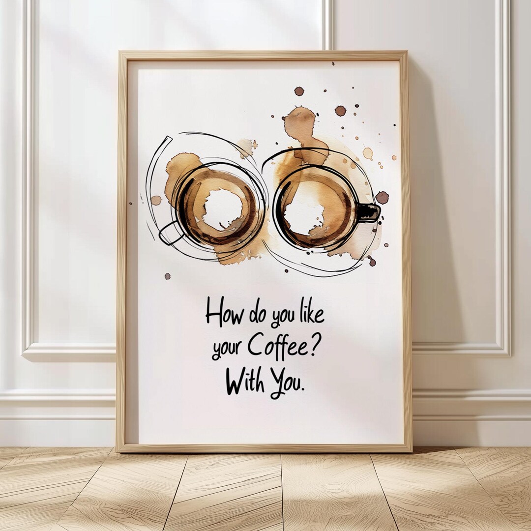 Coffee Wall Art Cafe Decor Minimal Cafe Print Espresso Wall Art Coffee ...
