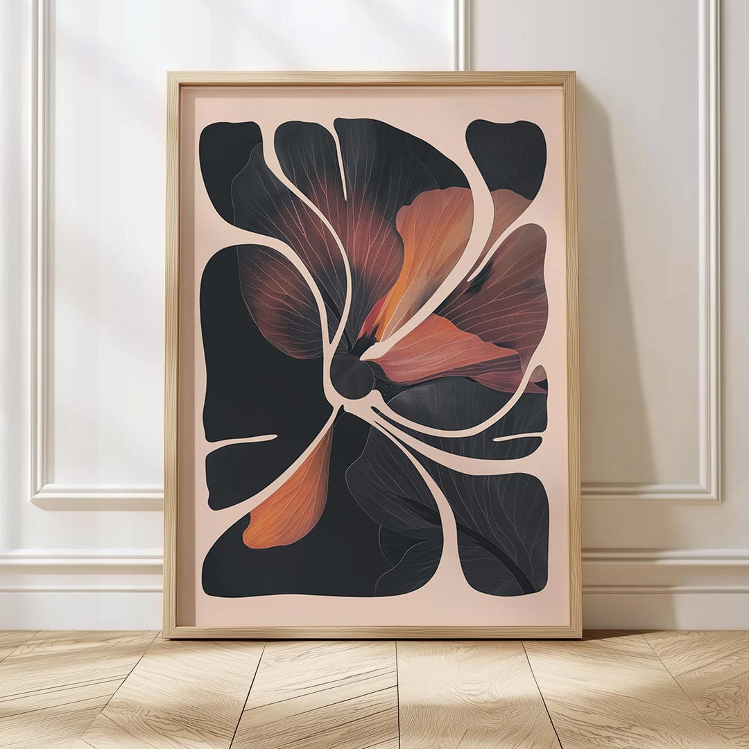 Abstract Botanical Art Modern Floral Print Modern Floral Wall Art ...