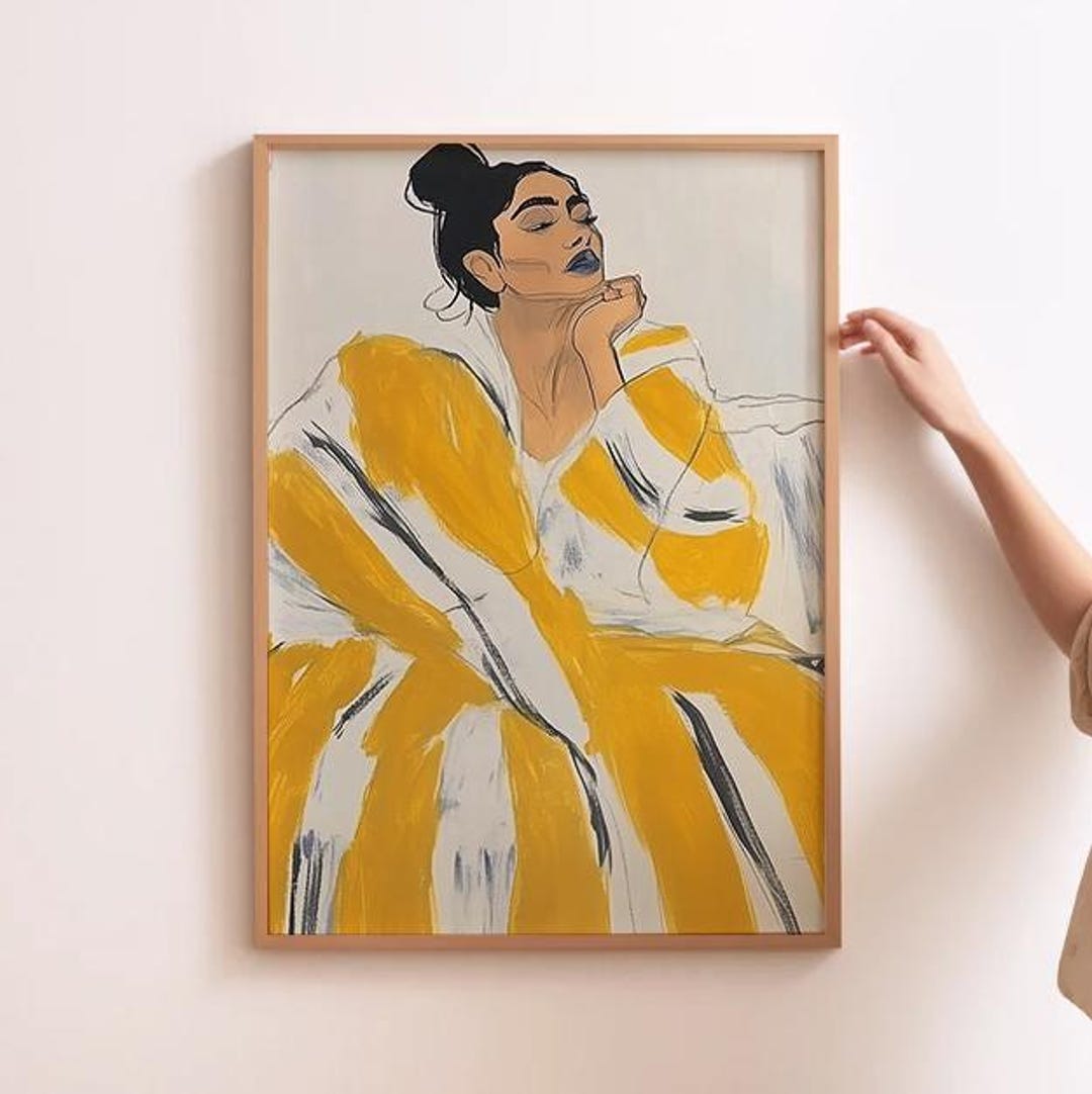 Abstract People Print People Wall Art Contemporary Minimalist Painting ...