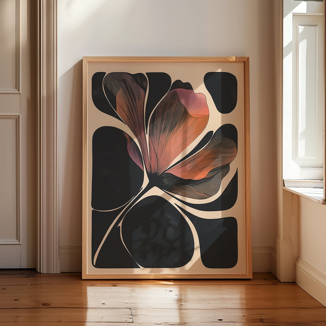 Abstract Botanical Wall Art Floral Print Modern Floral Wall Art ...