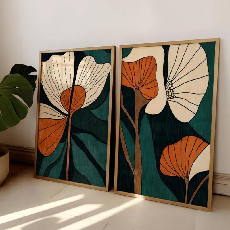 Modern Botanical Art - Etsy