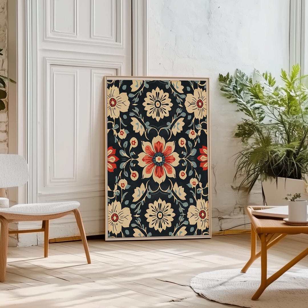 Tapestry Wall Art Scandinavian Pattern Print Botanical Tapestry Norway ...