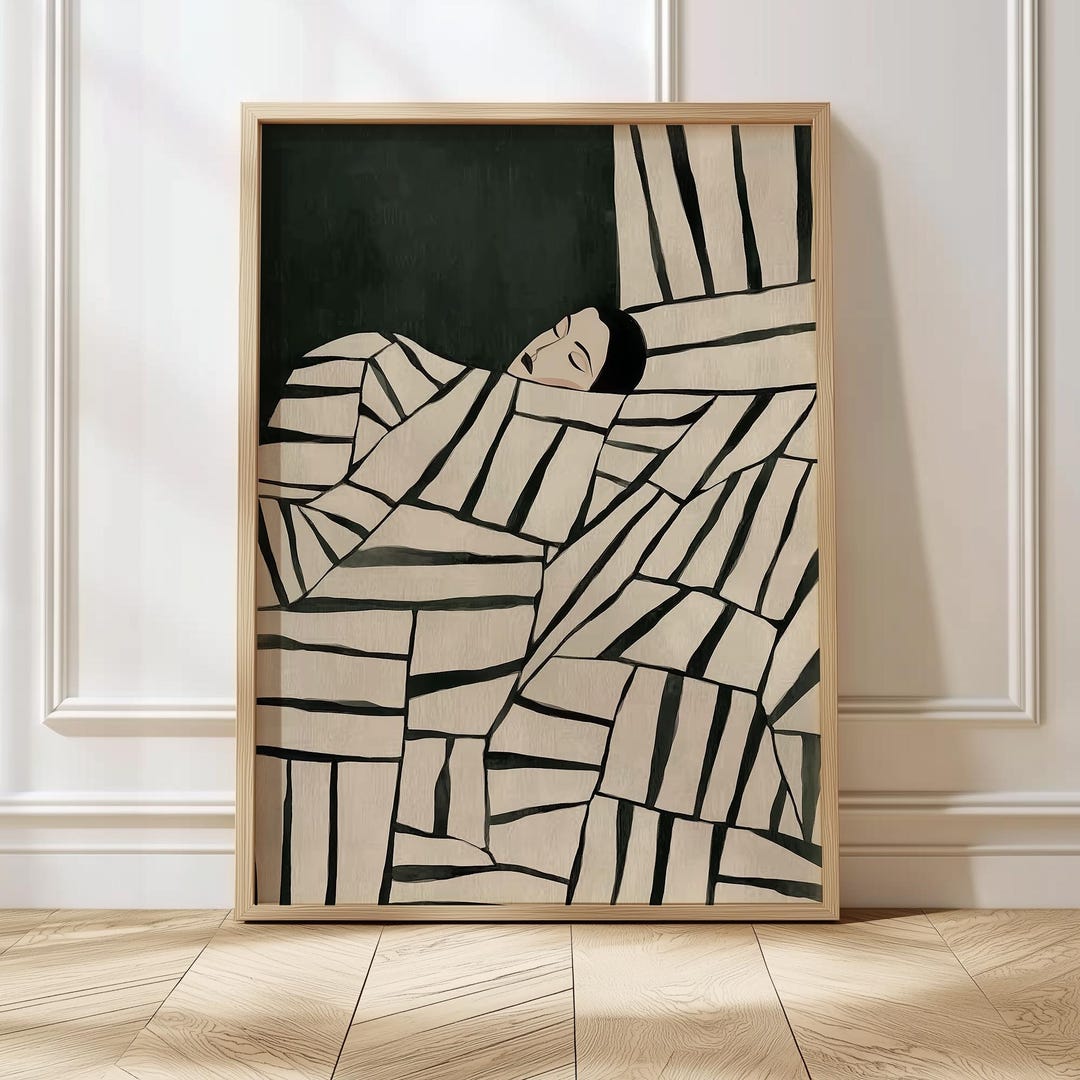 Abstract People Art Mid Century Print Modern Abstract Art Abstract Wall ...