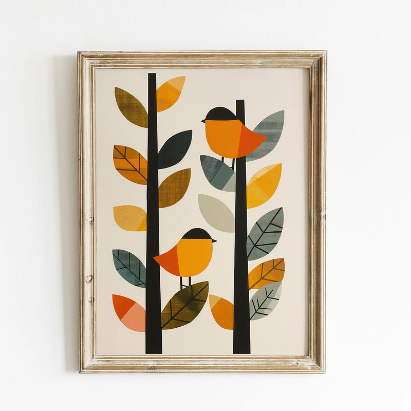 Modern Bird Art - Etsy