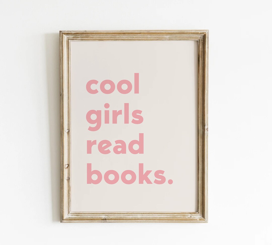 Cool Kids Read Books Reading Art for Kids Reading Corner Prints Girls ...