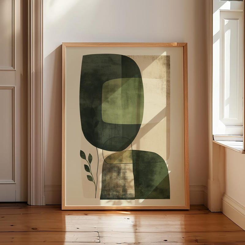 Green Abstract Art - Etsy