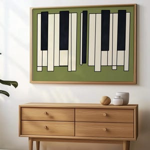 Piano Keys Wall Art Retro Music Print Music Room Wall Decor Trendy ...