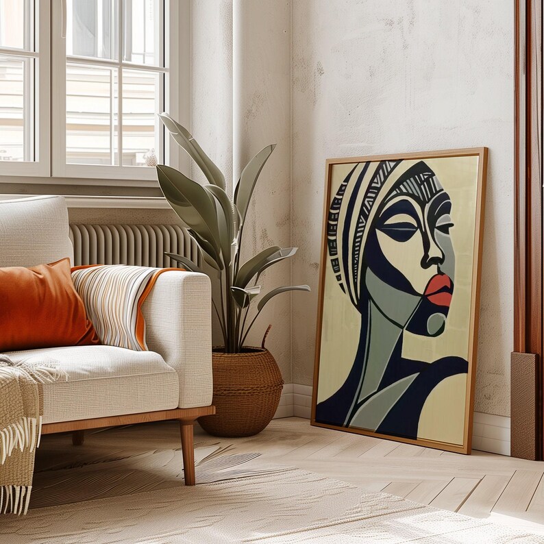 African Art Prints Women's Face Art Print African Painting, African ...