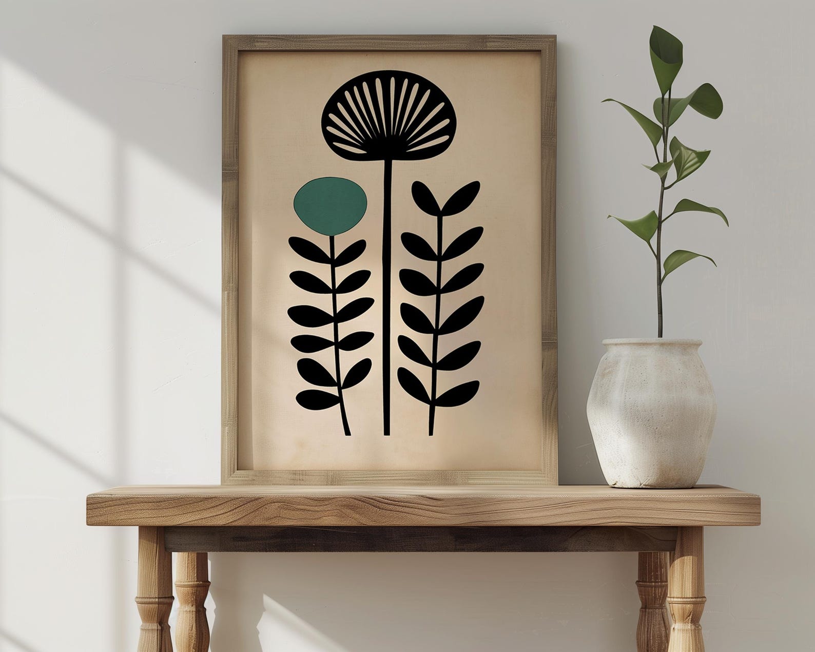 Scandinavian Wall Art Norwegian Folk Prints Floral Art Set of 2 Nordic ...