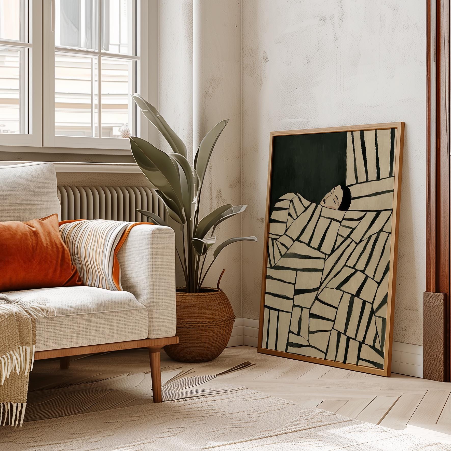 Abstract People Art Mid Century Print Modern Abstract Art Abstract Wall ...
