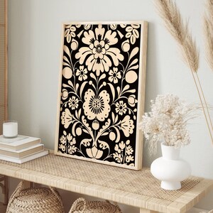 Scandinavian Art Norwegian Folk Art Flora Nordic Art Gallery Living ...