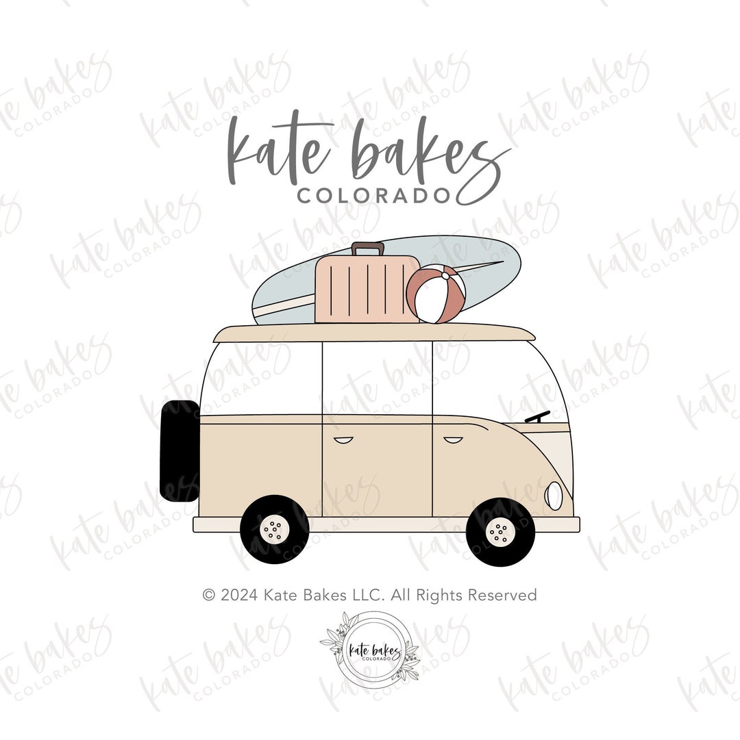 Van With Surfboard Cookie Cutter - Etsy