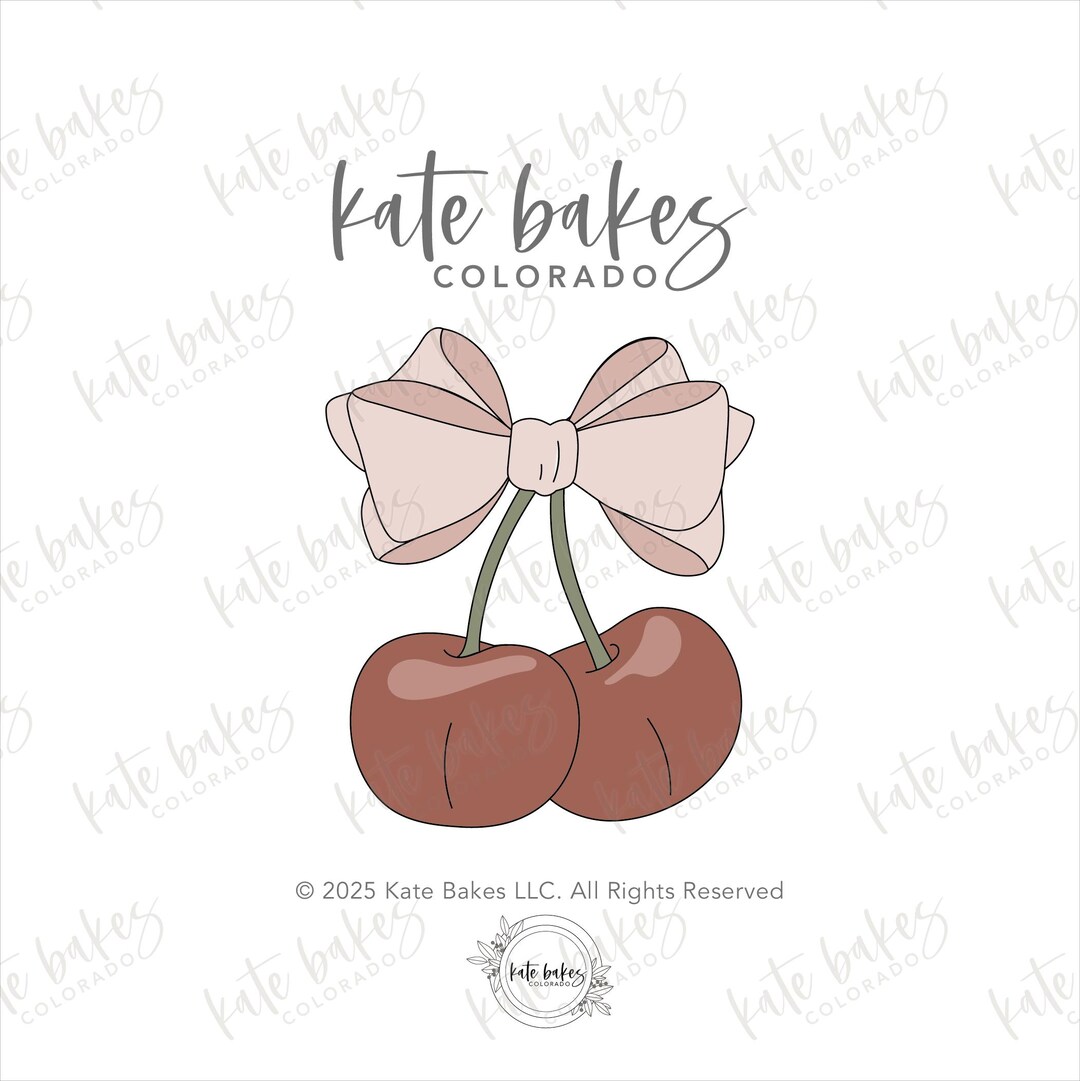 Cherries With Bow Cookie Cutter - Etsy