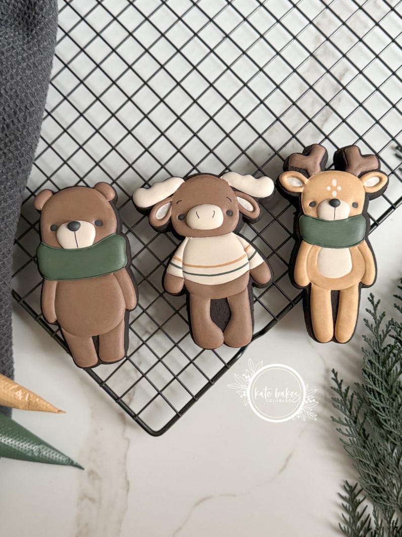 Tall Boho Reindeer, Bear & Moose Cookie Cutters (SET OF 3) - Etsy