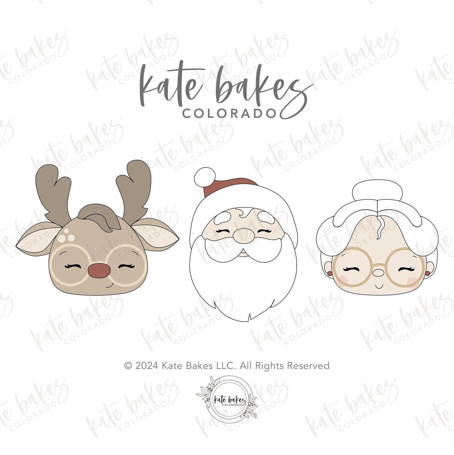 Santa, Mrs Claus & Reindeer Cookie Cutter (SET OF 3) - Etsy